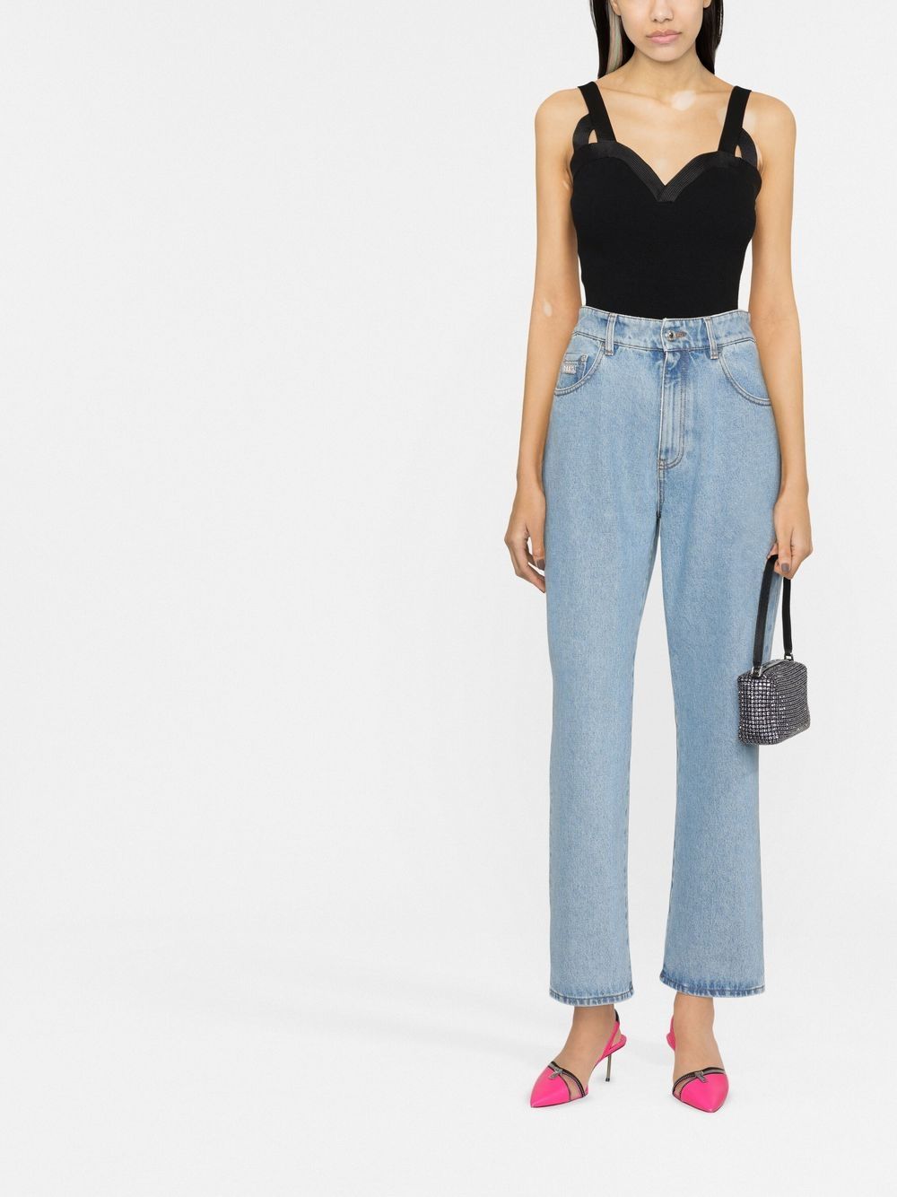 GCDS GCDS High-Waist Straight Jeans