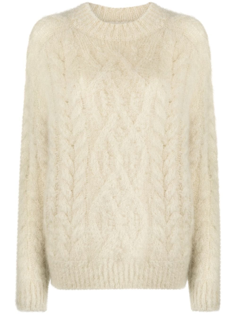 Isabel Marant Genna Striped Knit Jumper In Neutrals 50% Off