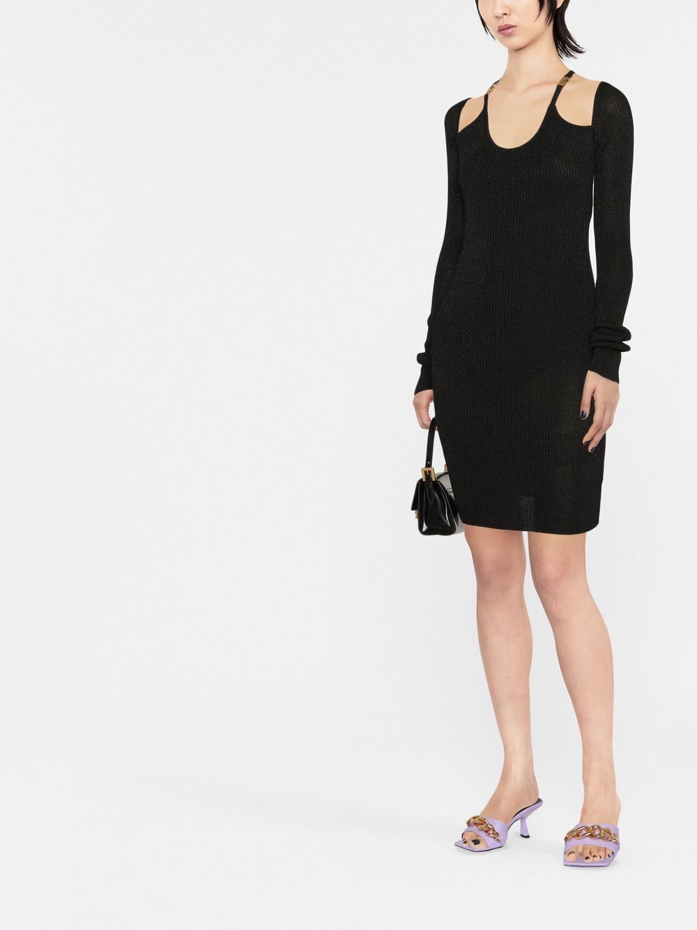 GCDS GCDS Cold-Shoulder Knitted Dress