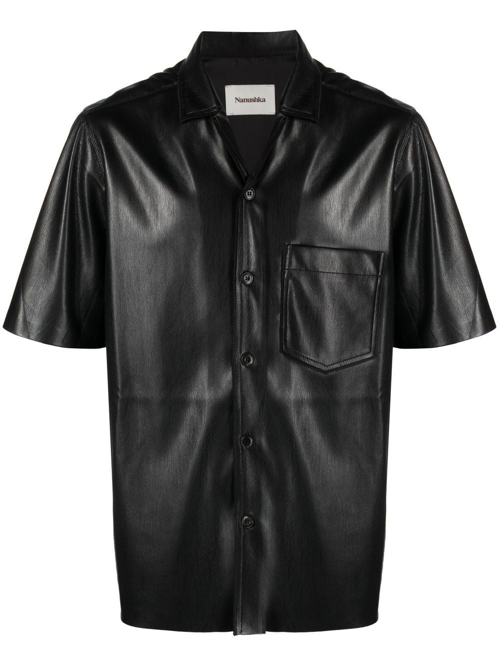 Amiri Arts District Faux-Leather Shirt - Black | Editorialist