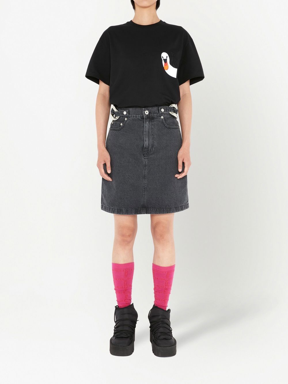 JW ANDERSON JW Anderson Chain-Link Denim Skirt