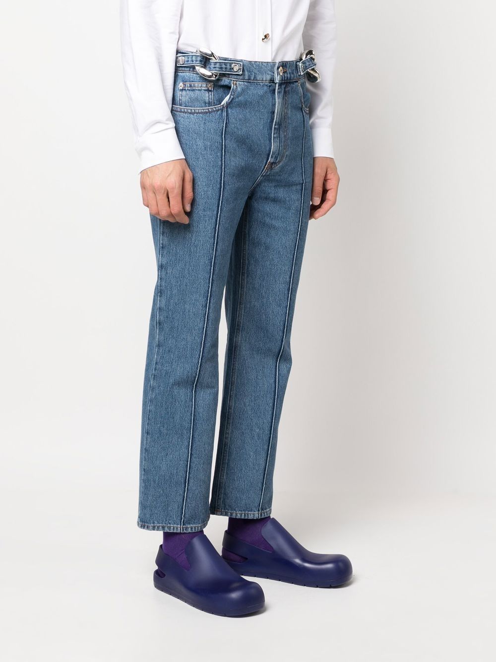 Jw Anderson Chain-Link Straight-Leg Jeans In Blue - 60% Off | Editorialist