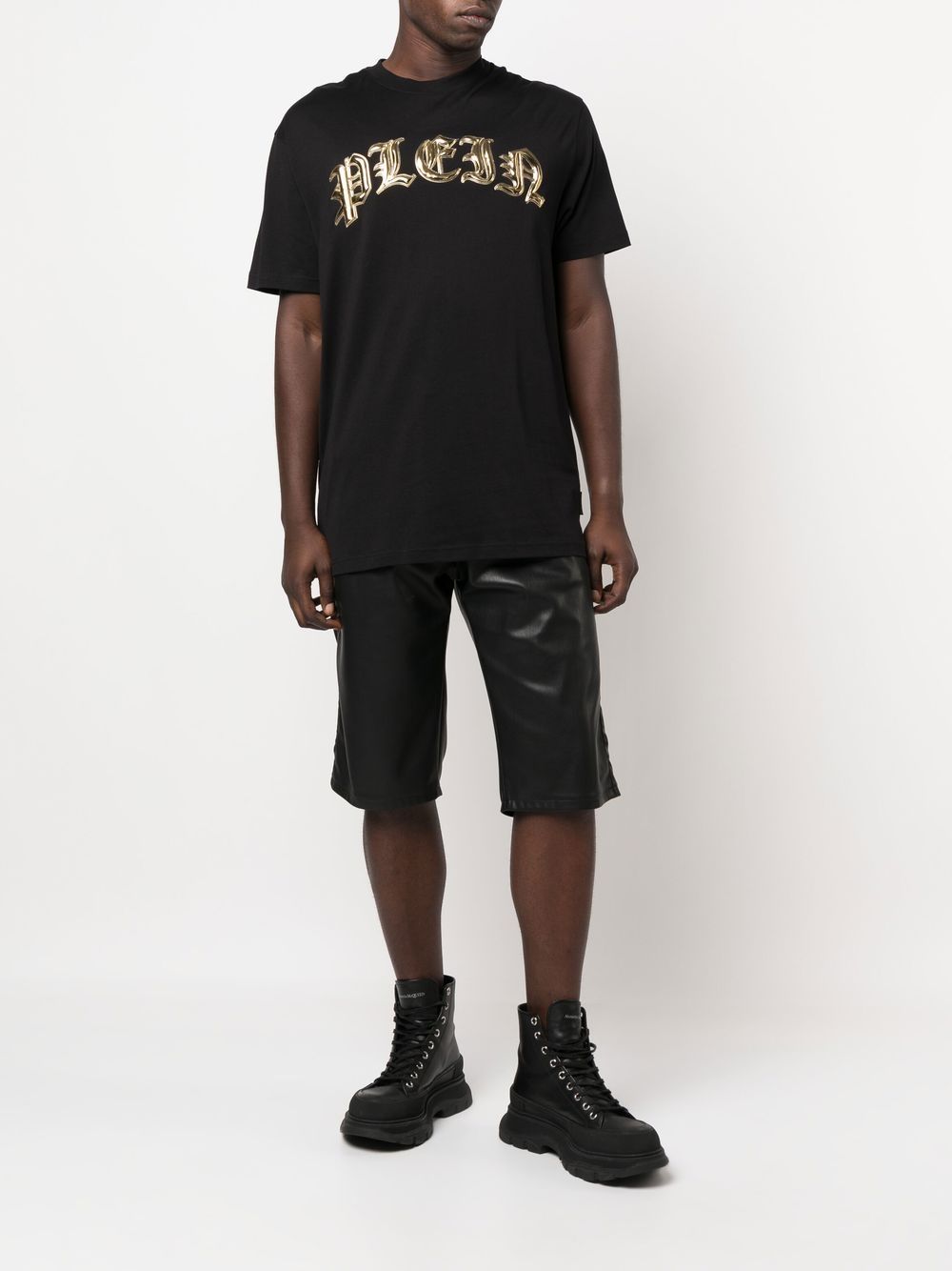 PHILIPP PLEIN logo-appliqué cotton t-shirt