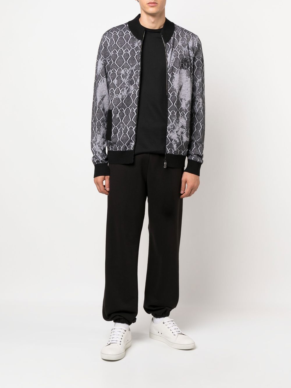 BILLIONAIRE Embroidered Logo-Crest Bomber Jacket