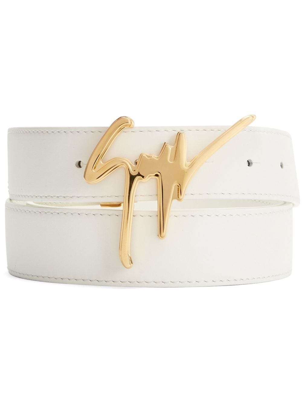 Giuseppe Zanotti Logo-Lettering Belt In White - 40% Off  display picture 2