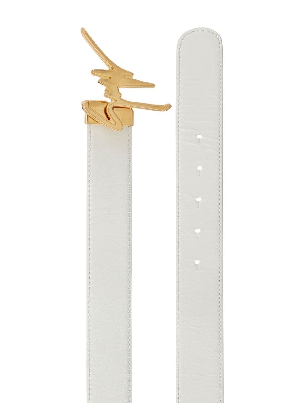 Giuseppe Zanotti Logo-Lettering Belt In White - 40% Off  display picture 2