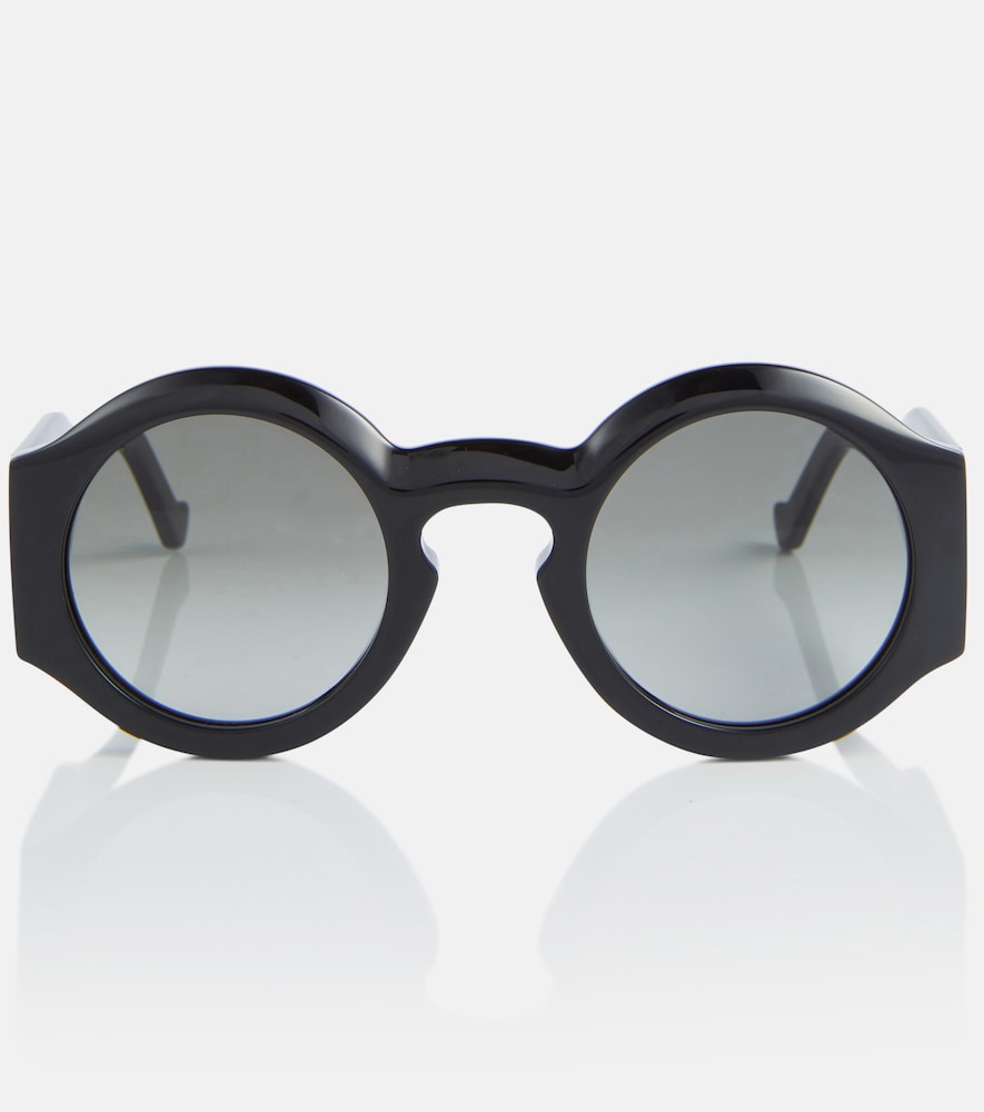 Loewe Anagram Round Sunglasses, 52mm - Black/Gray LOEWE Eyewear Anagram Oversized Round Acetate Sunglasses  main image 4