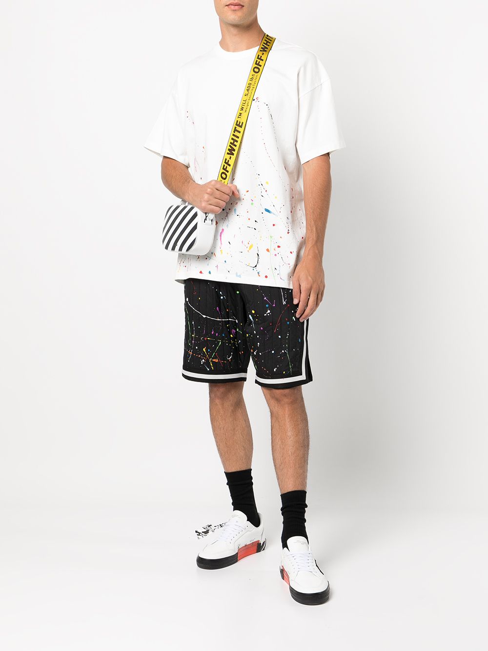 MOSTLY HEARD RARELY SEEN Mostly Heard Rarely Seen Quilted Paint-Splatter Shorts