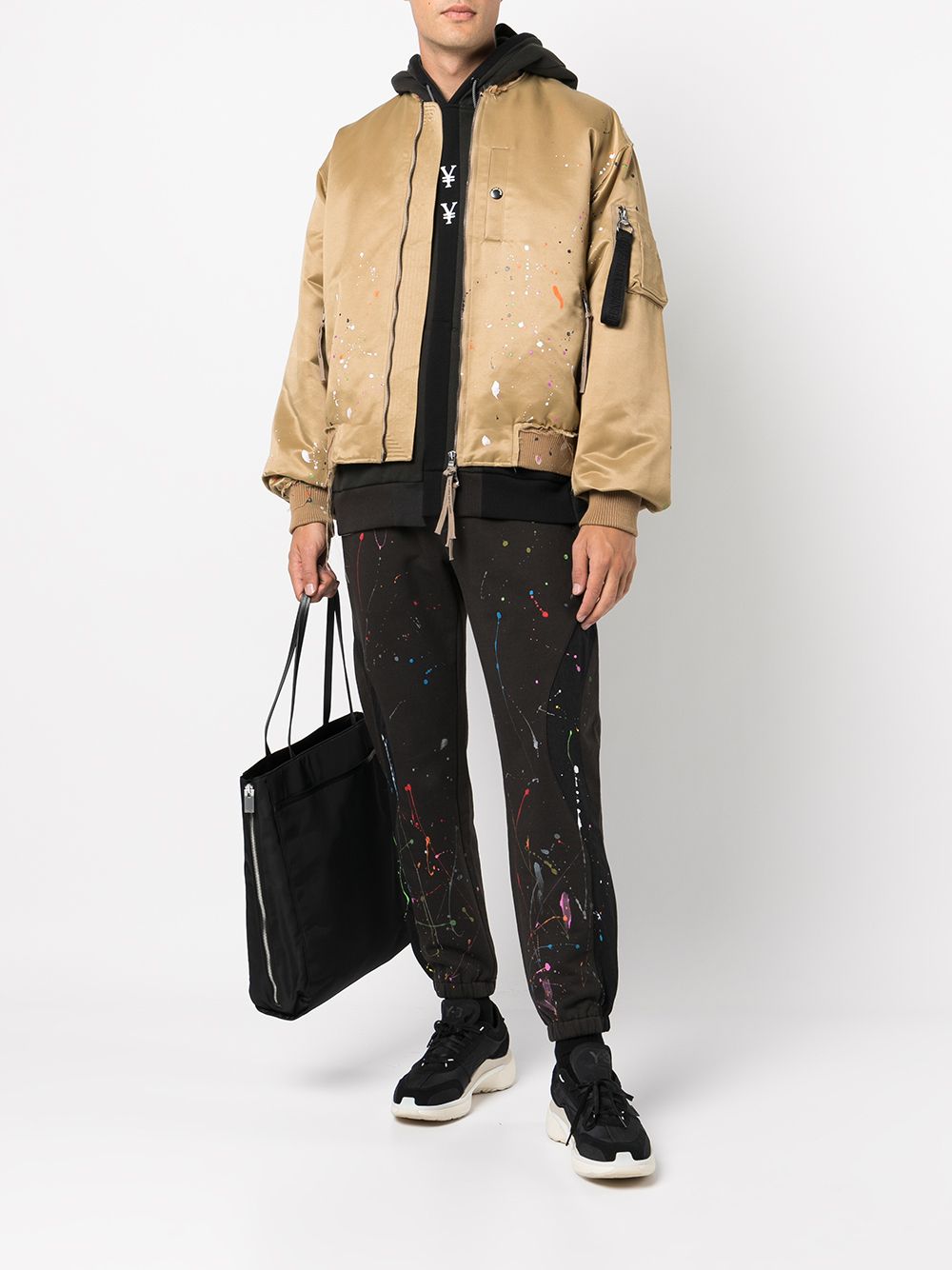 MOSTLY HEARD RARELY SEEN Mostly Heard Rarely Seen MA-1 Paint-Splattered Bomber Jacket