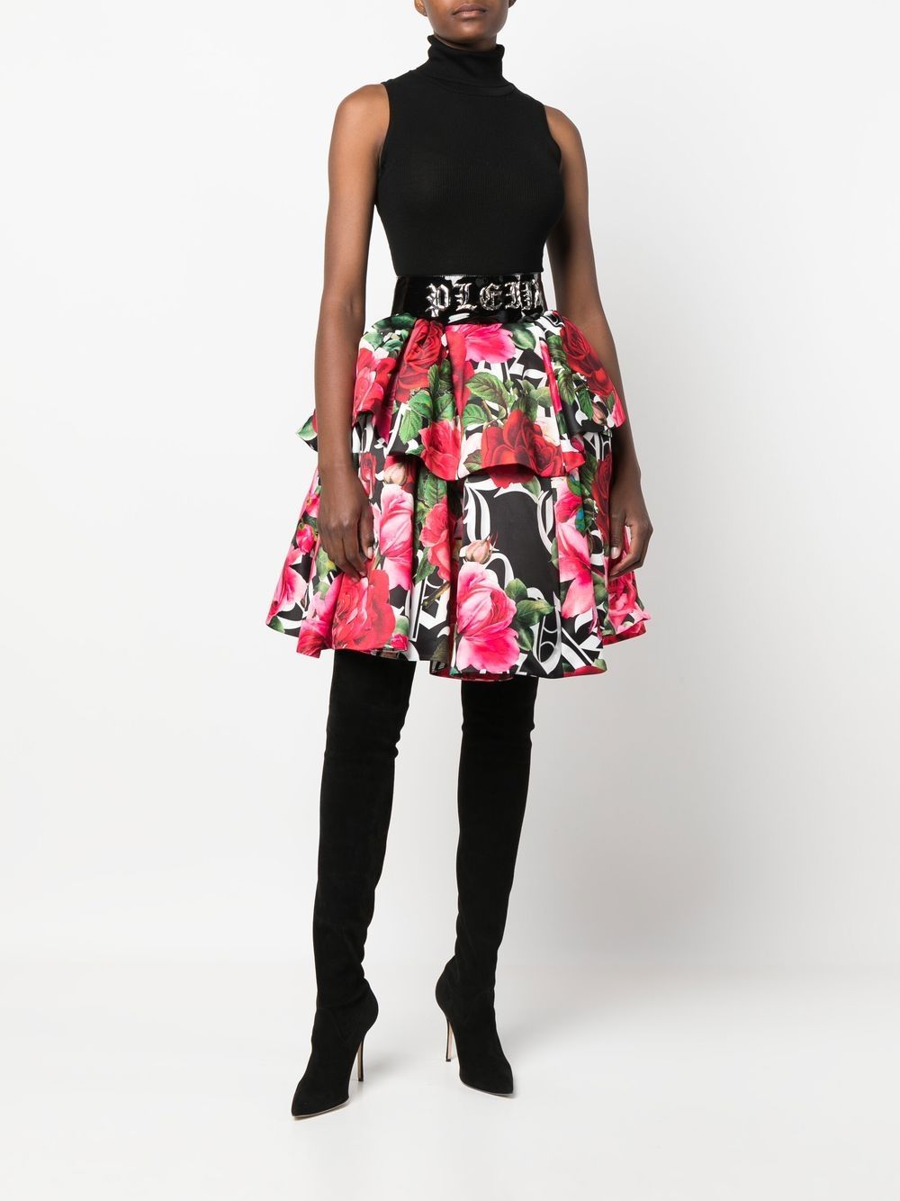 PHILIPP PLEIN Philipp Plein Blossom Floral-Print Skirt