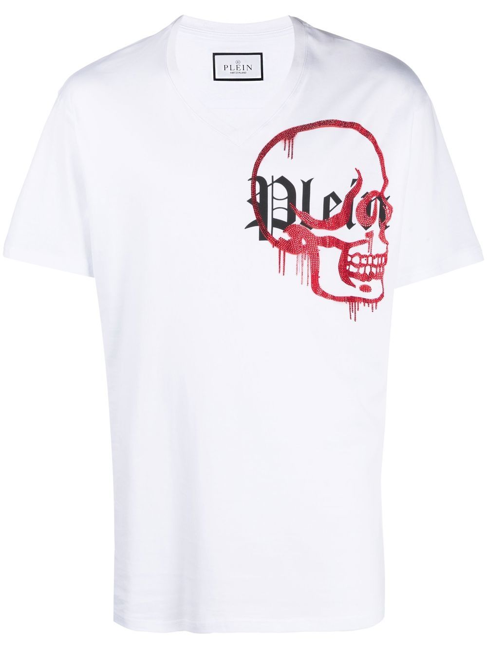 PHILIPP PLEIN v-neck logo t-shirt