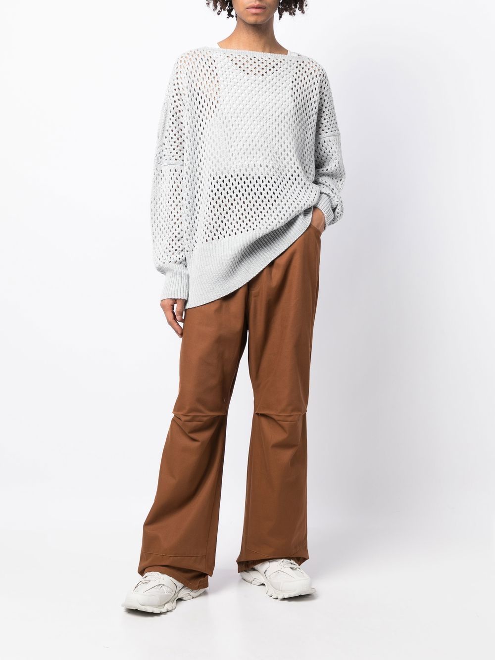 RAF SIMONS Raf Simons Gathered Waist Wide-Leg Trousers