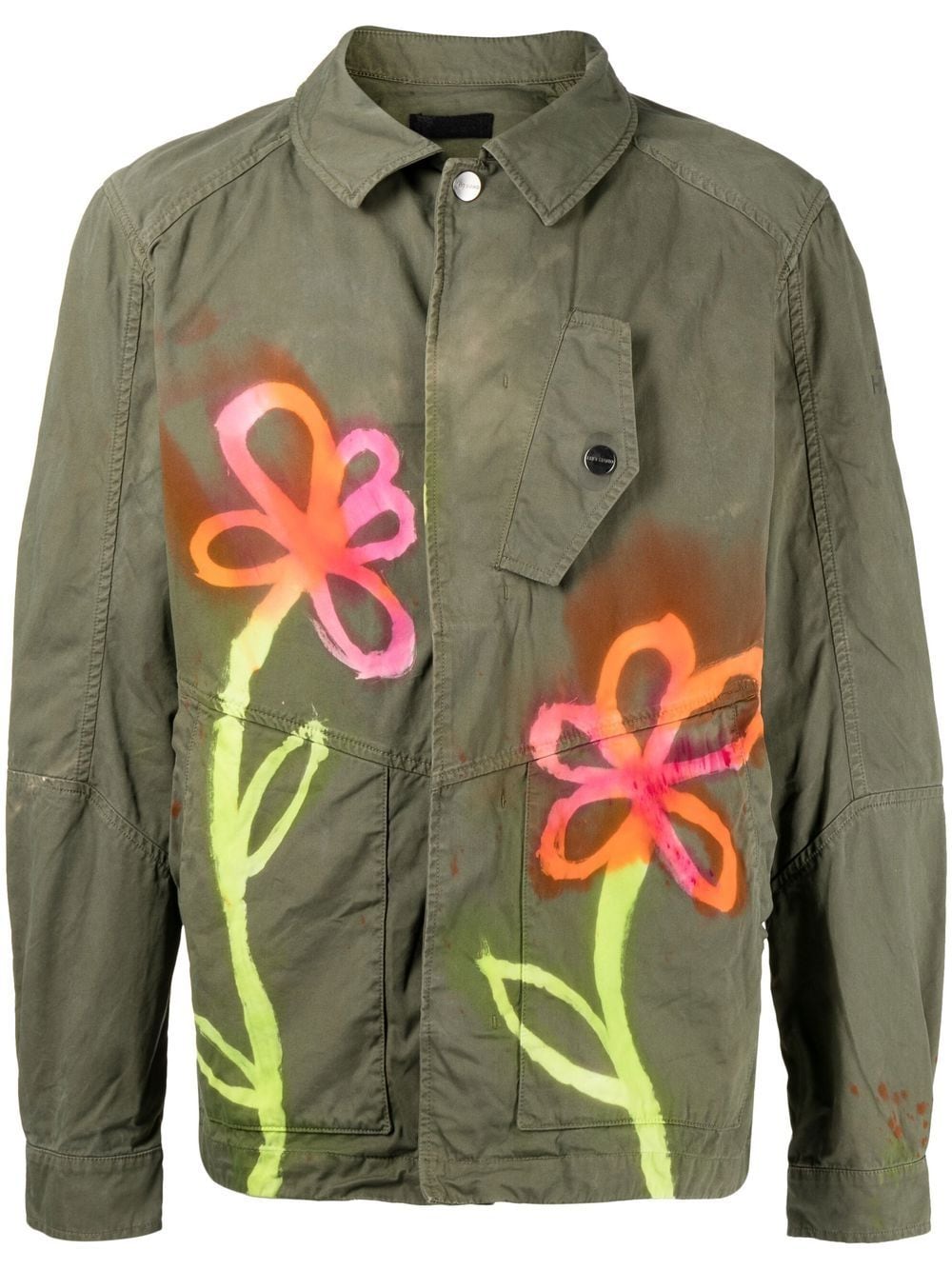 MARNI Logo-Patch Shirt Jacket