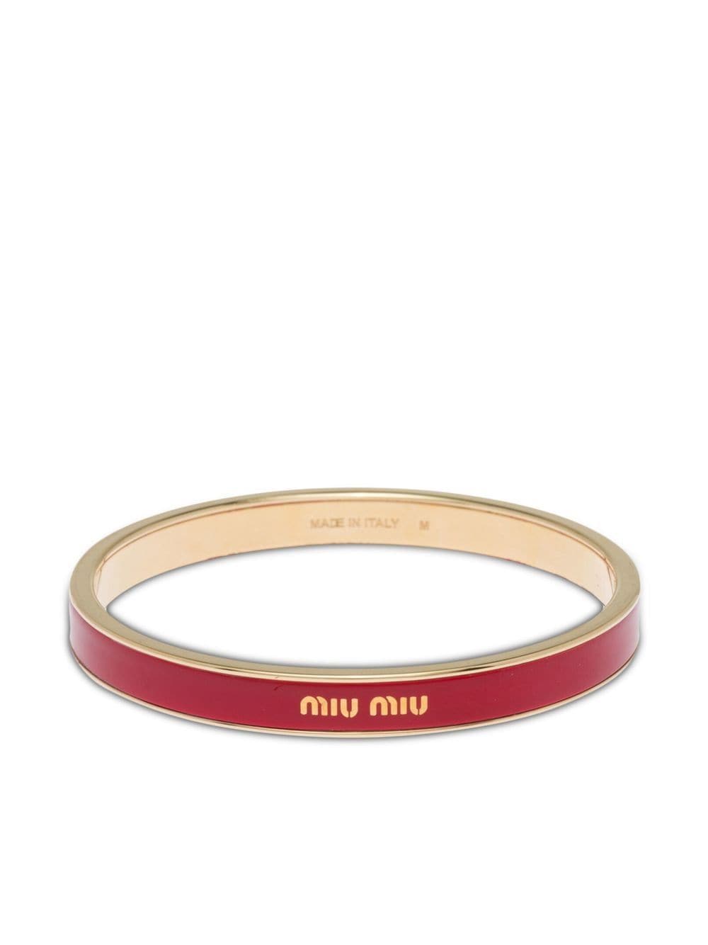 Miu Miu Enaeled Bangle Bracelet - Red | Editorialist