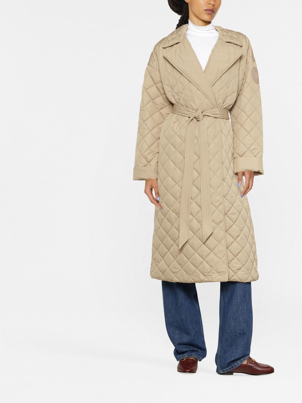 TOMMY HILFIGER Tommy Hilfiger Sorona Quilted Belted Coat