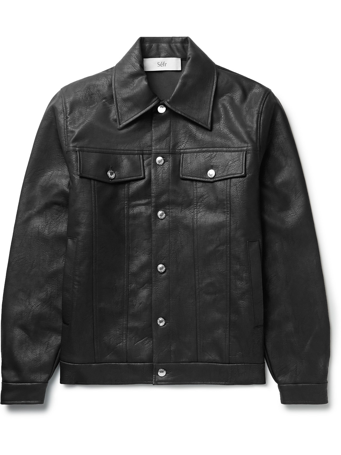 SéFr Dante Faux Leather Jacket In Black - 50% Off | Editorialist