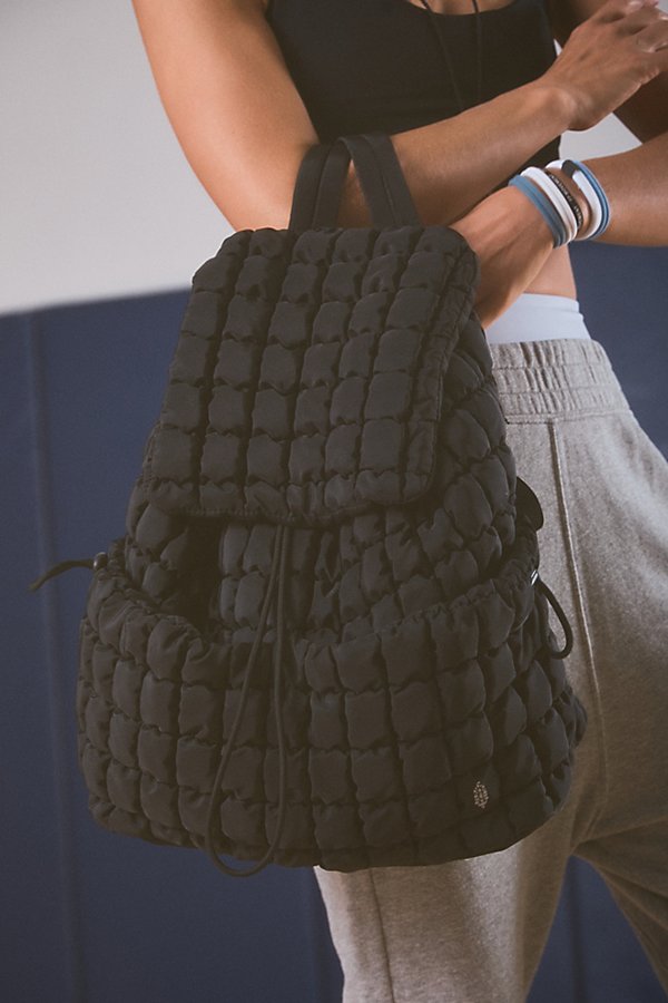 Free People Quilted Hiker Pack - Black | Editorialist display picture 3