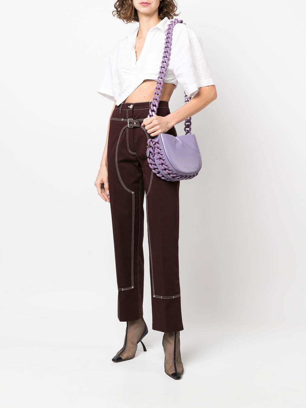 STELLA MCCARTNEY Stella McCartney Contrast Stitch Straight-Leg Trousers