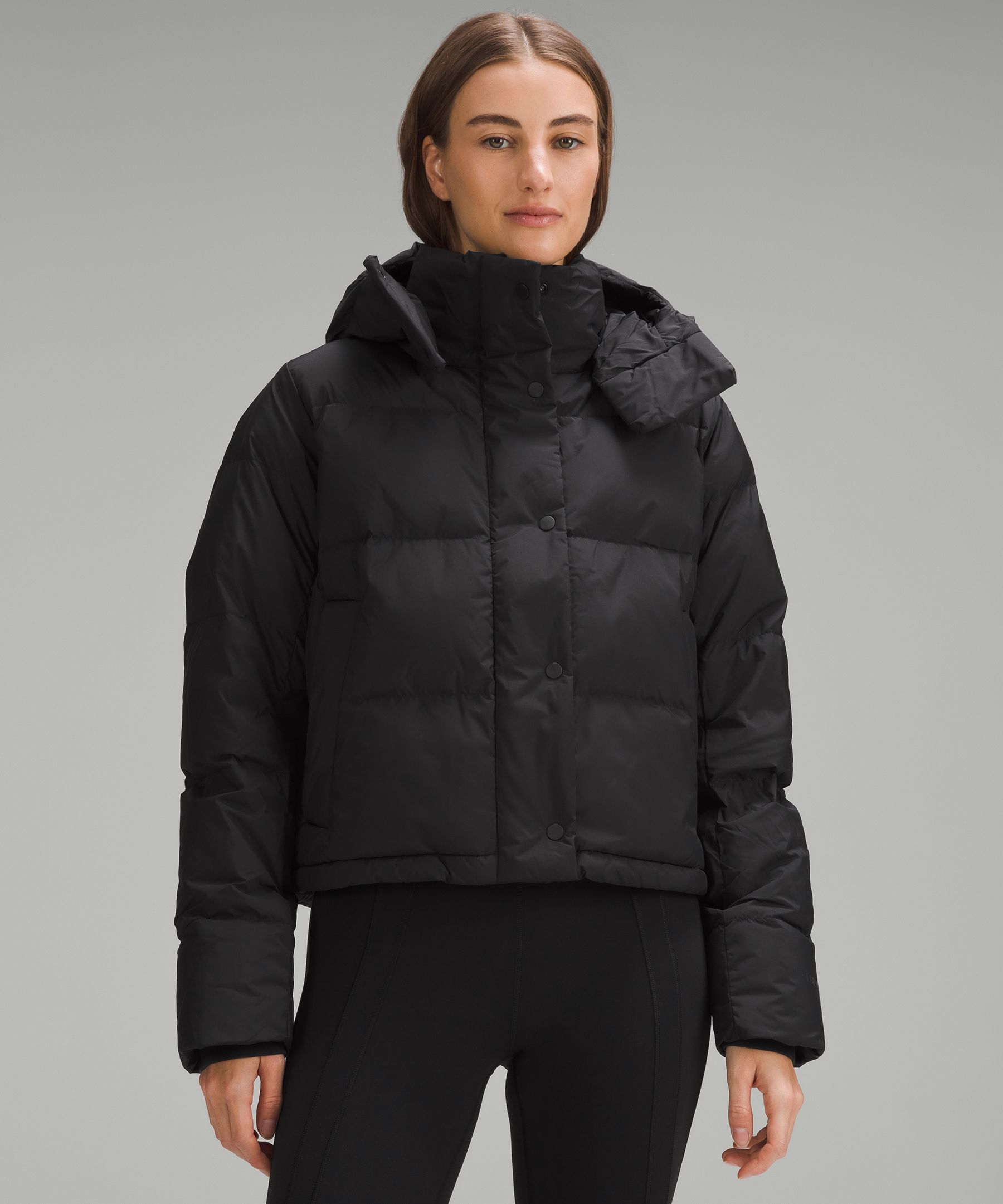 Lululemon Wunder Puff Cropped Down-Filled Jacket - Black