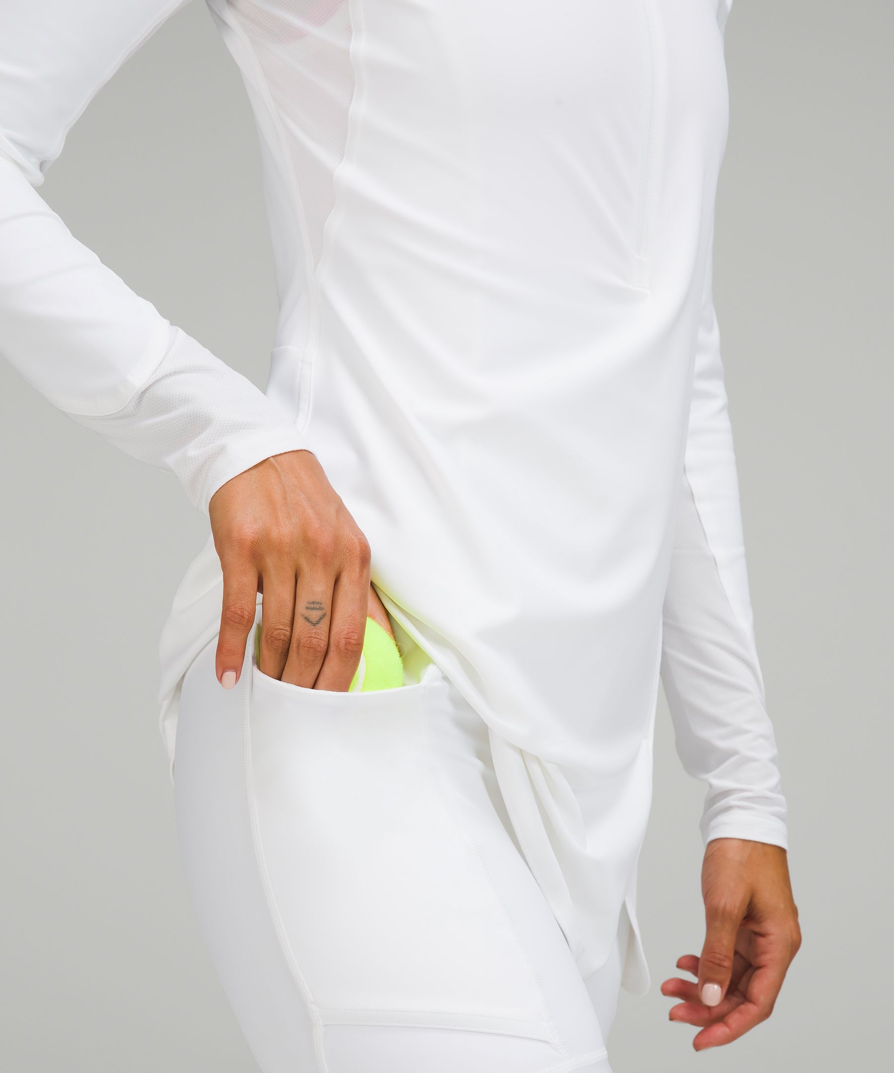Lululemon Nulux Long-Sleeve Tennis Dress - White | Editorialist Lululemon Nulux Long-Sleeve Tennis Dress - White | Editorialist