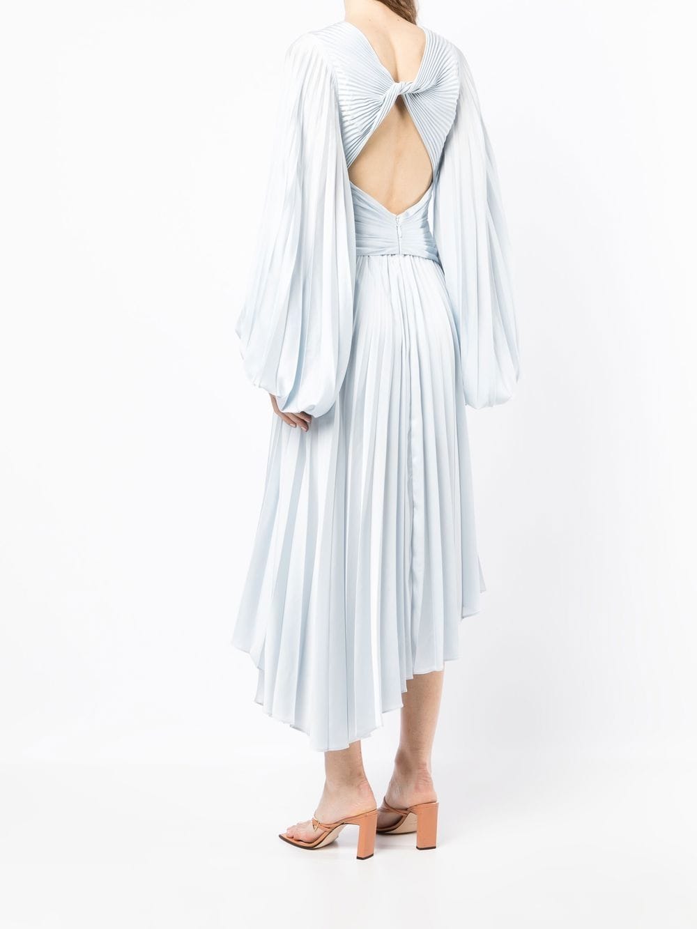Acler Palms Pleated Maxi Dress - Blue | Editorialist