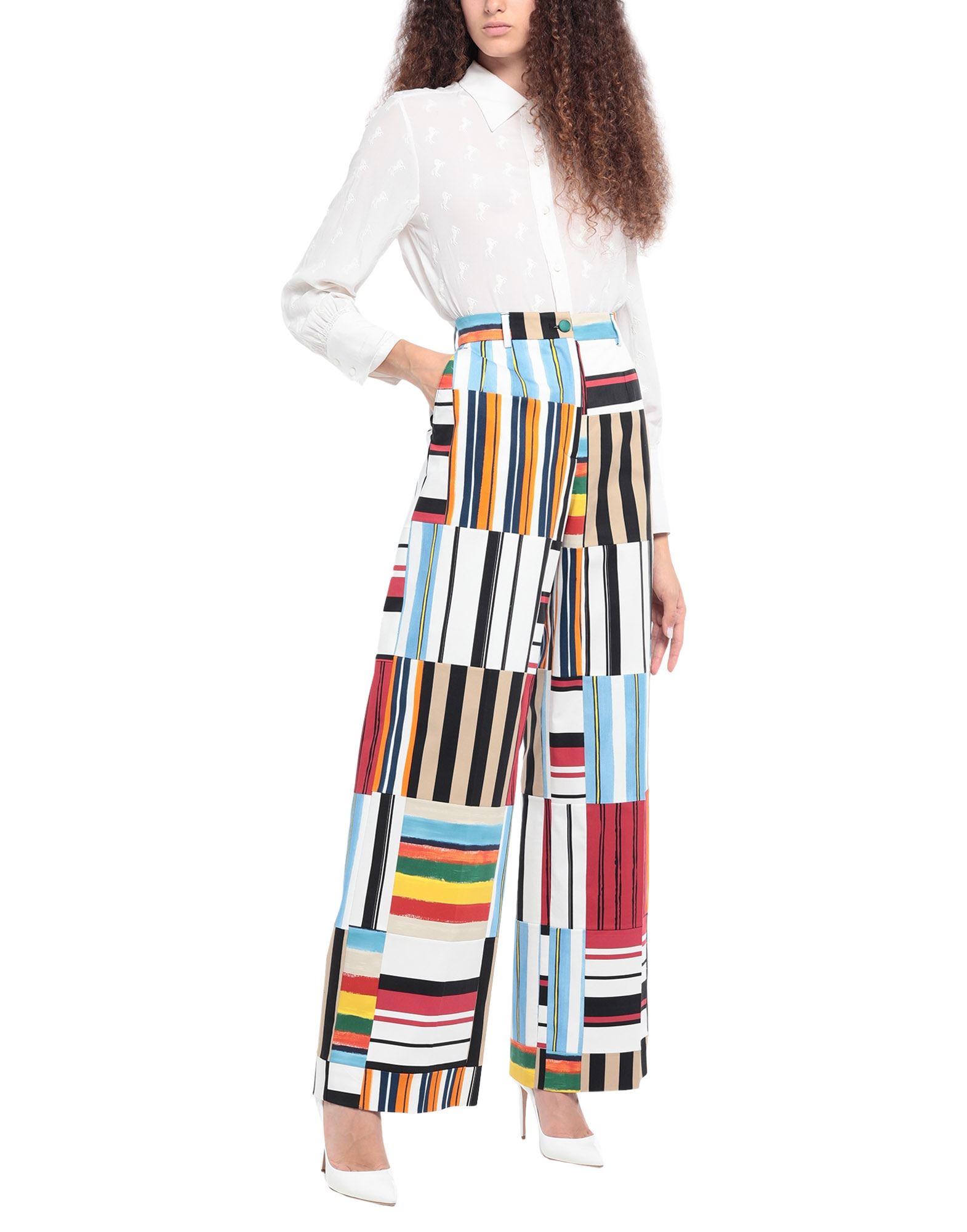 DOLCE & GABBANA Wide-Leg Striped Pants