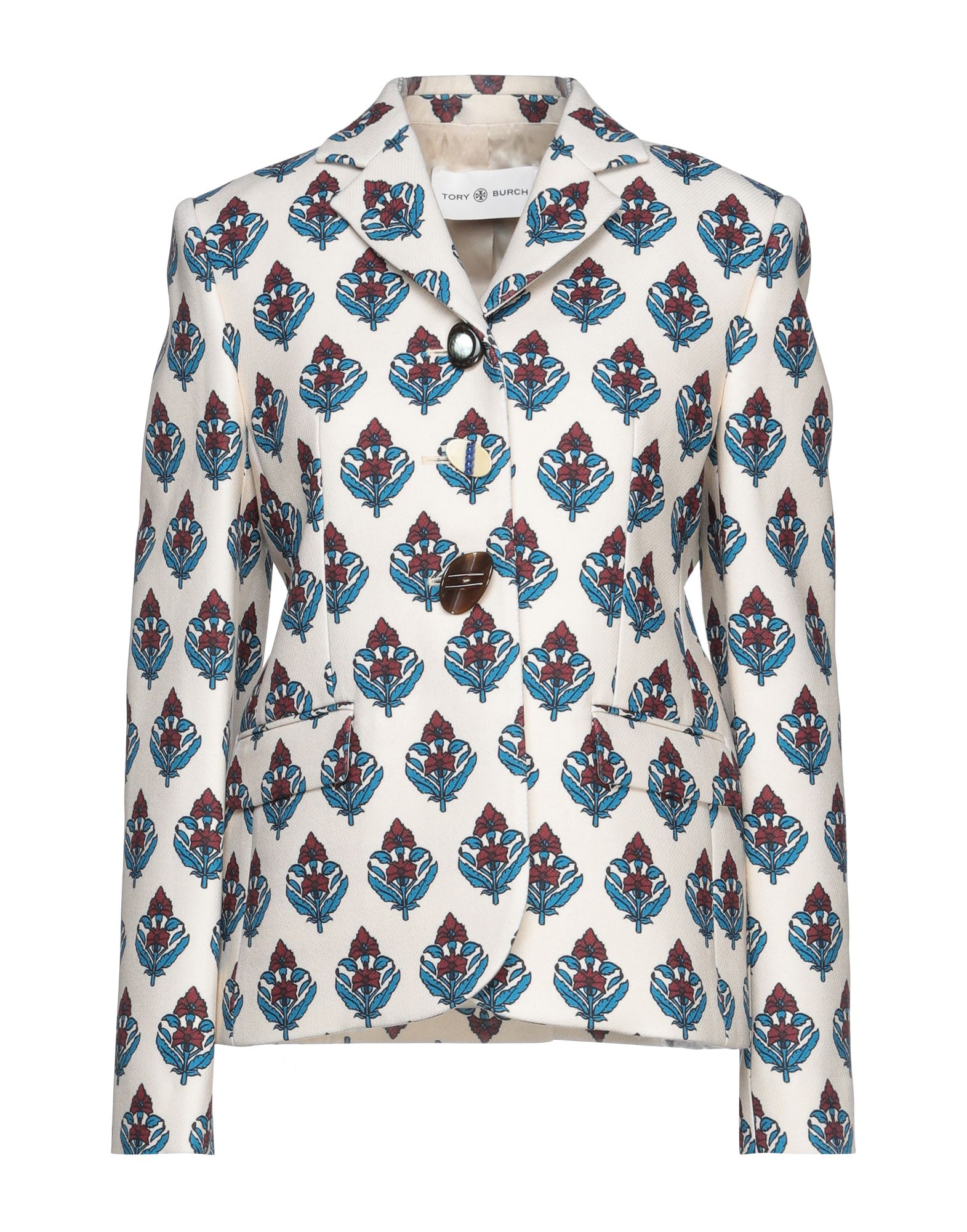 Tory Burch Floral Print Blazer In Beige - 69% Off | Editorialist