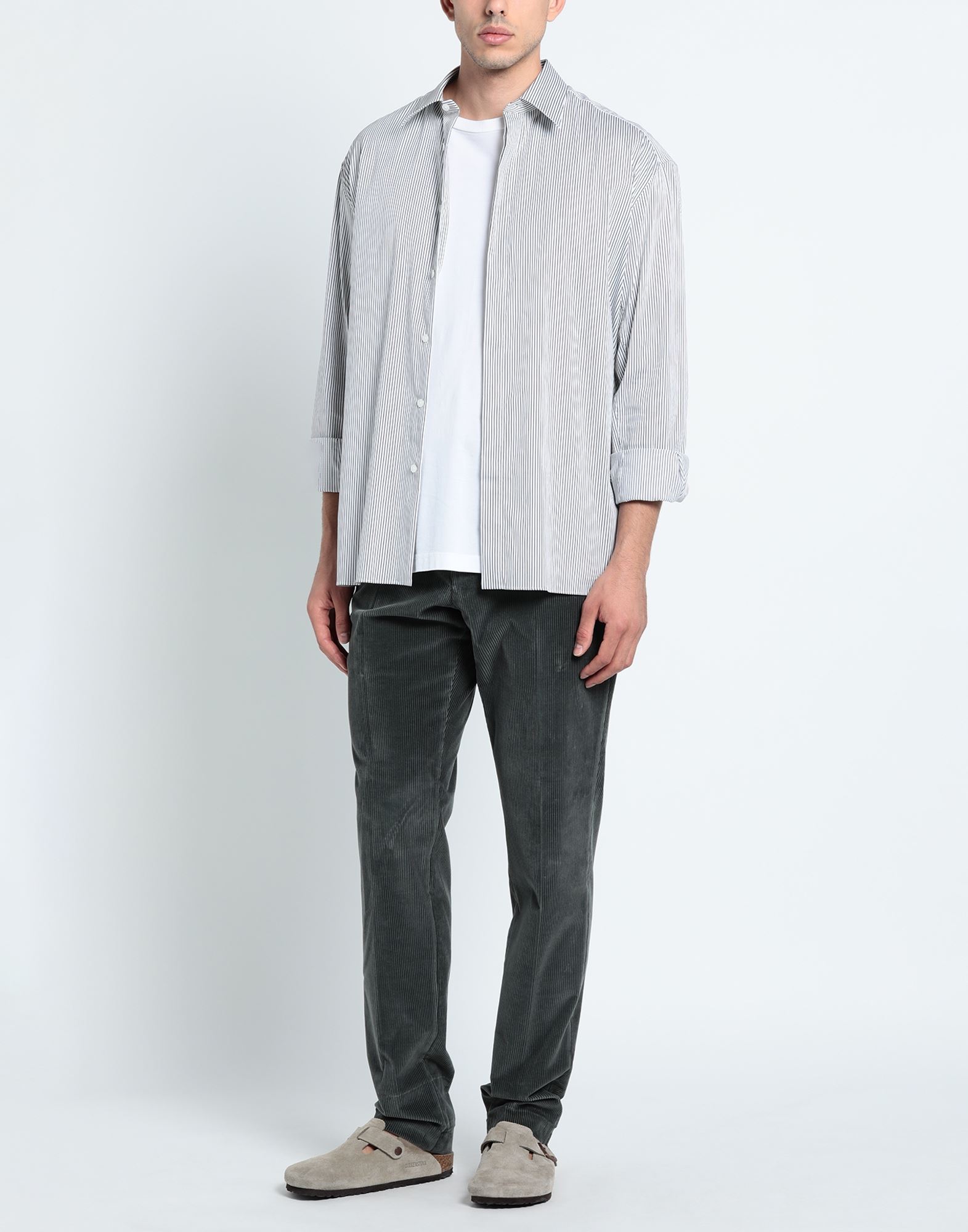 DUNHILL man shirt white size s cotton, polyamide, elastane