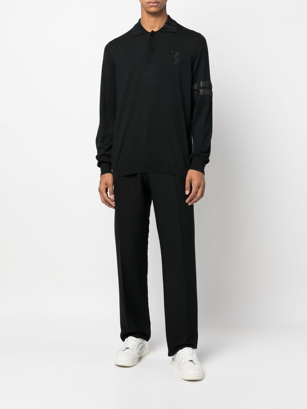 BILLIONAIRE logo-patch silk blend jumper