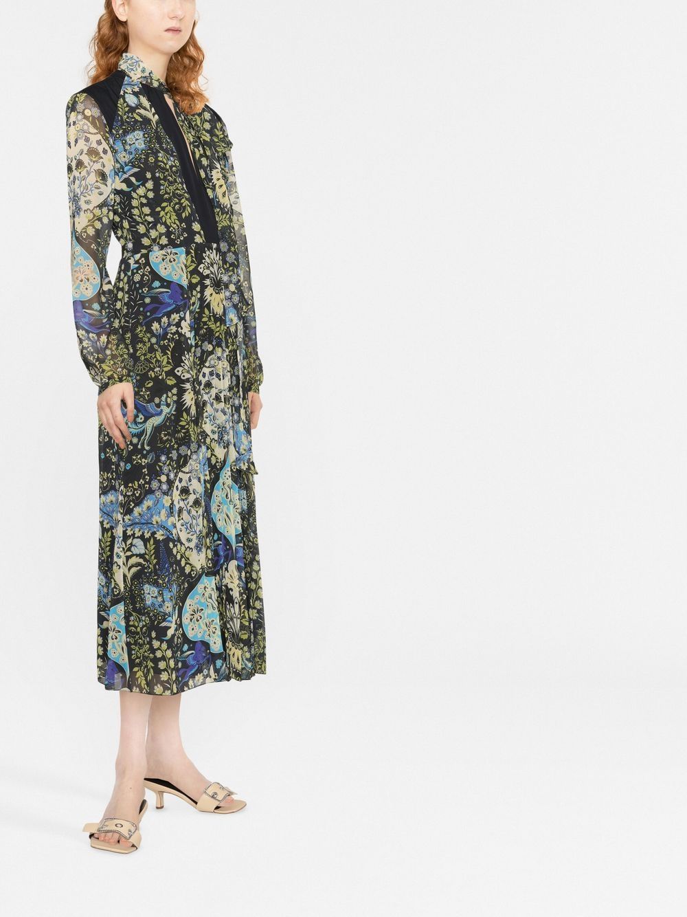 ETRO ETRO Floral-Print Pleated Midi Dress
