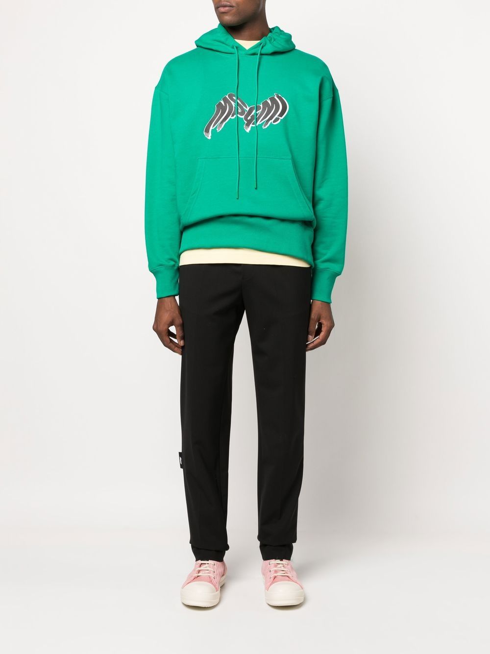 MSGM MSGM Logo Waistband Straight-Leg Trousers
