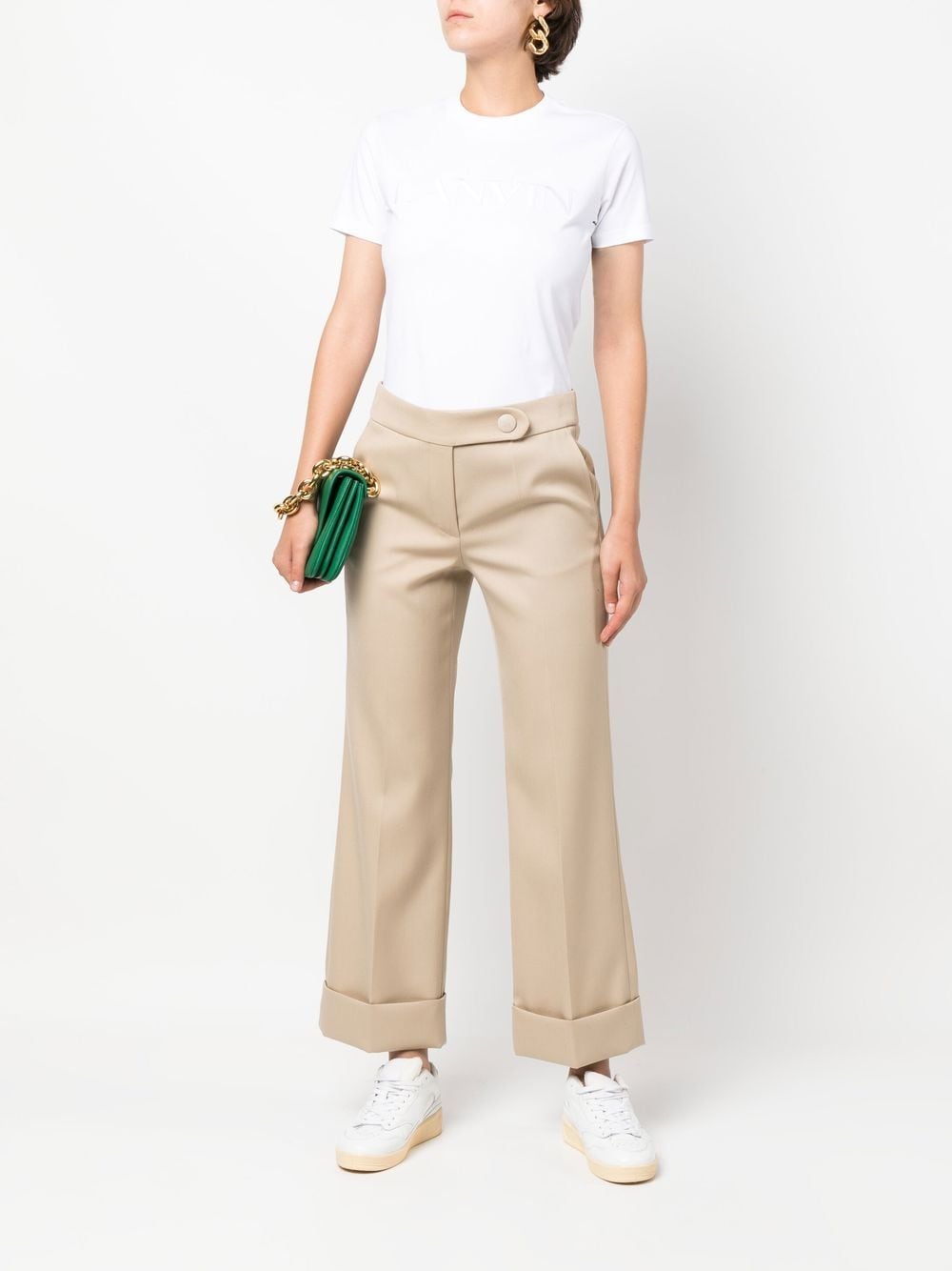 LANVIN Logo-Embroidered Round-Neck T-Shirt