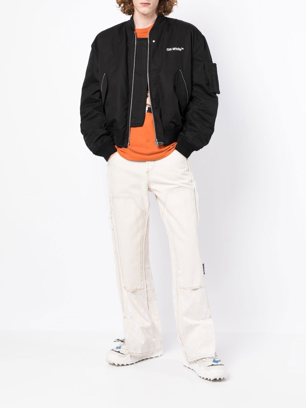 OFF-WHITE Off-White Diag Print Bomber Jacket