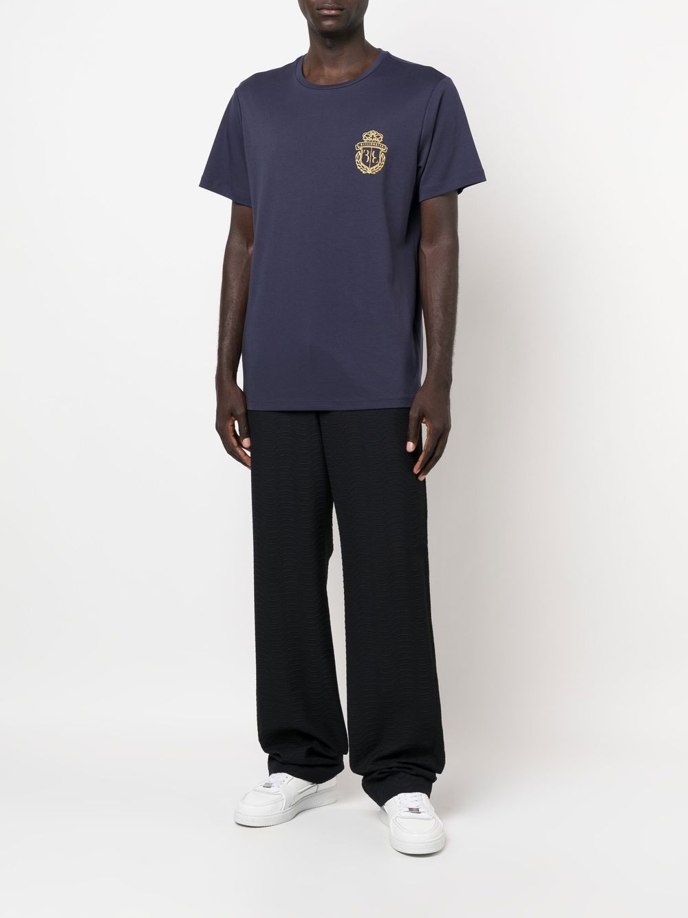 BILLIONAIRE crest-motif short-sleeved t-shirt