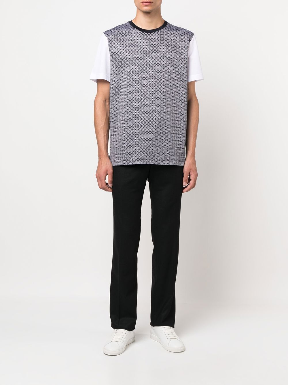 BILLIONAIRE two-tone cotton t-shirt