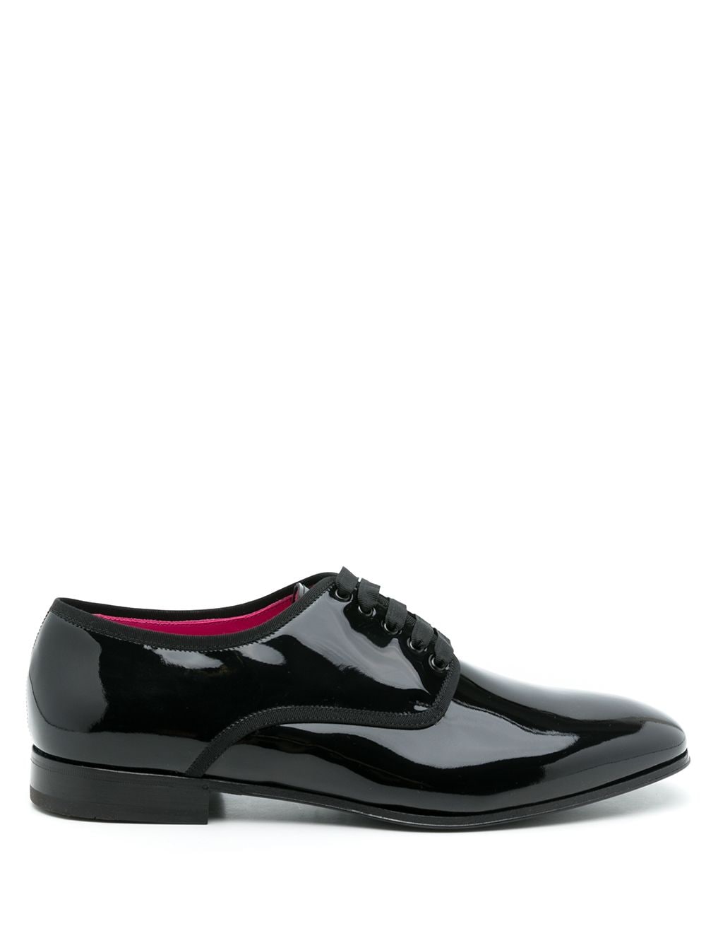 Ferragamo Magic Patent Leather Derby Shoes In Black - 32  display picture 1