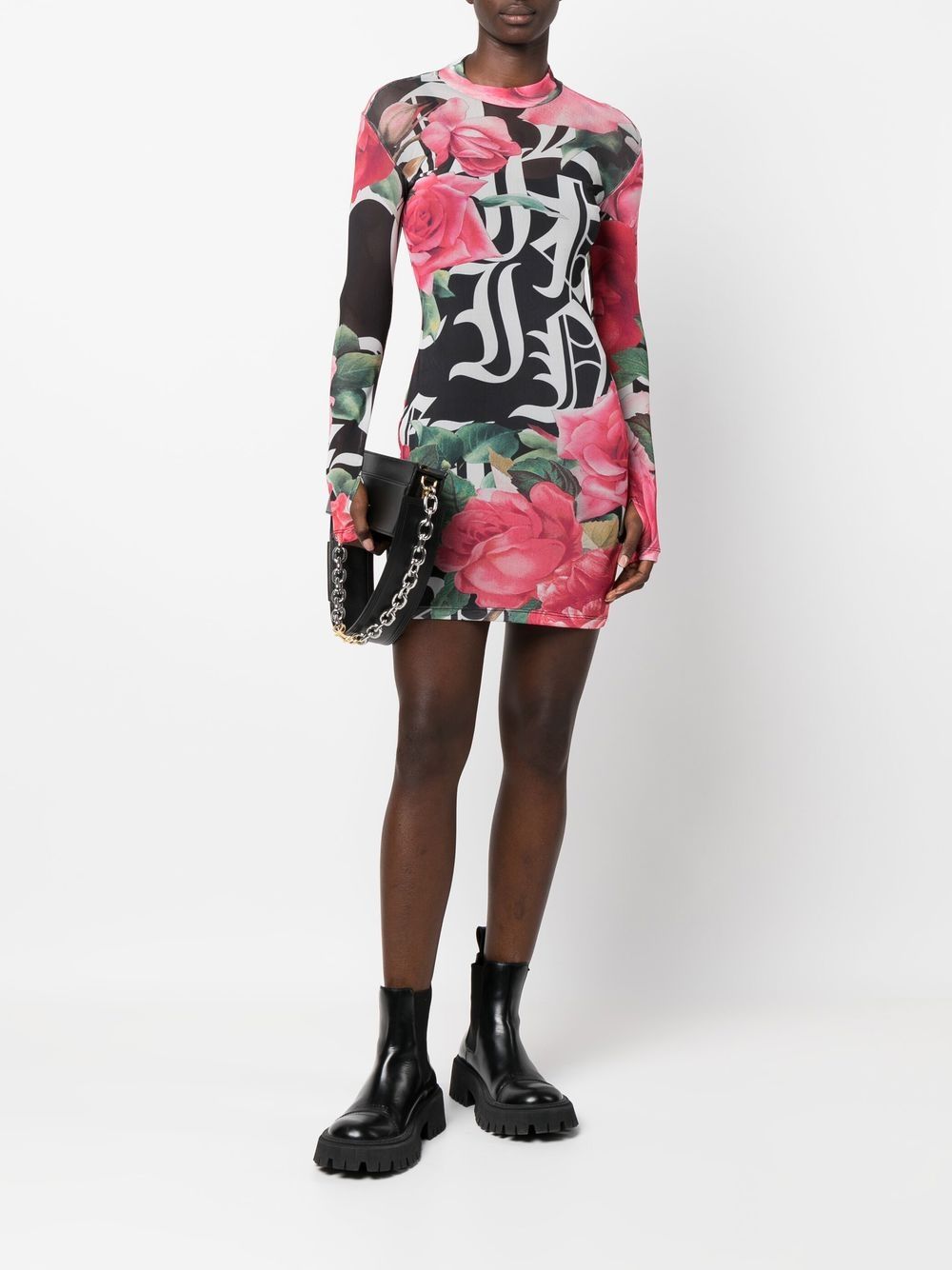 PHILIPP PLEIN Philipp Plein Logo-Print Mini Dress