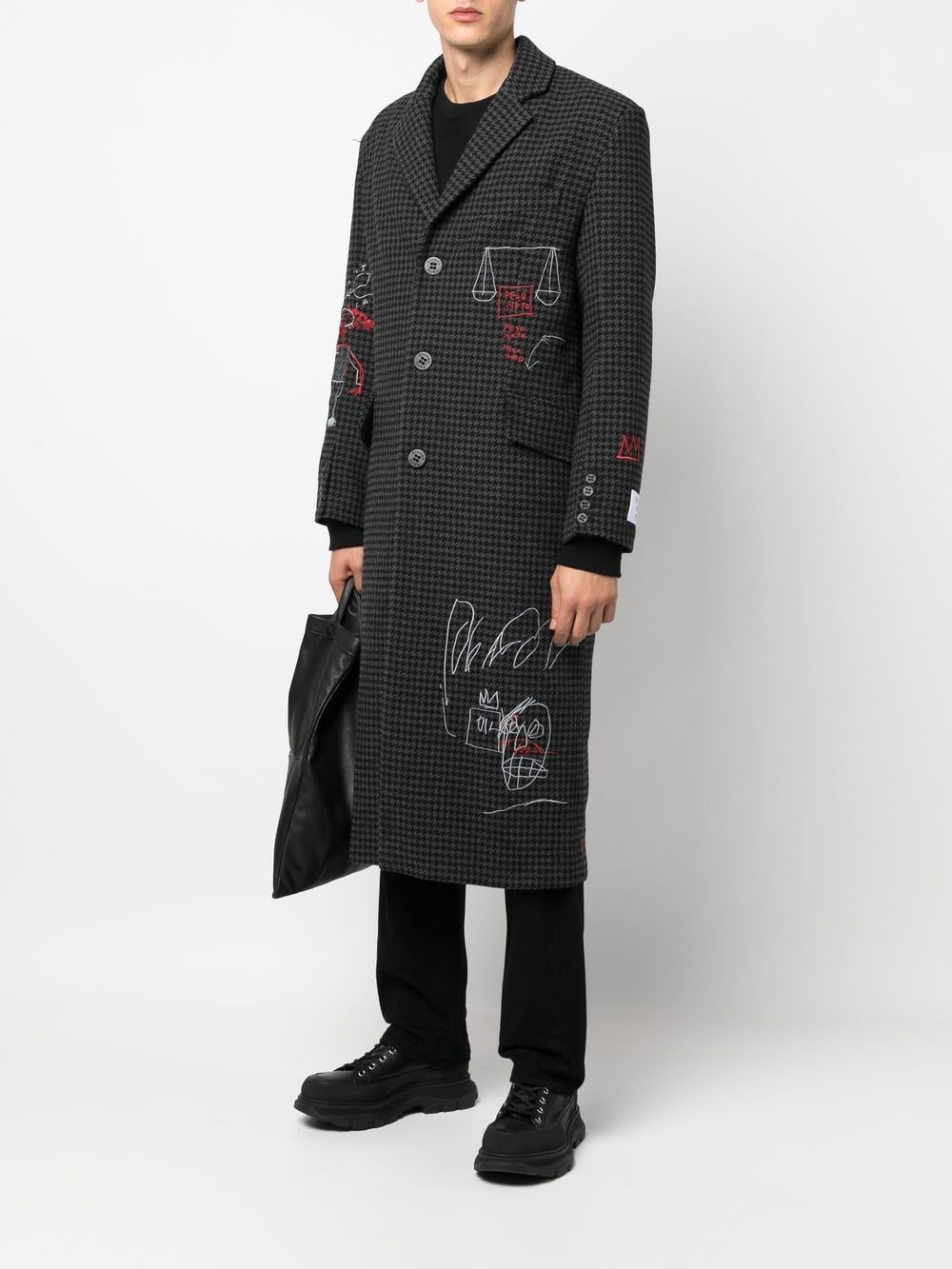 ÉTUDES STUDIO Études Studio Houndstooth Wool Blend Coat