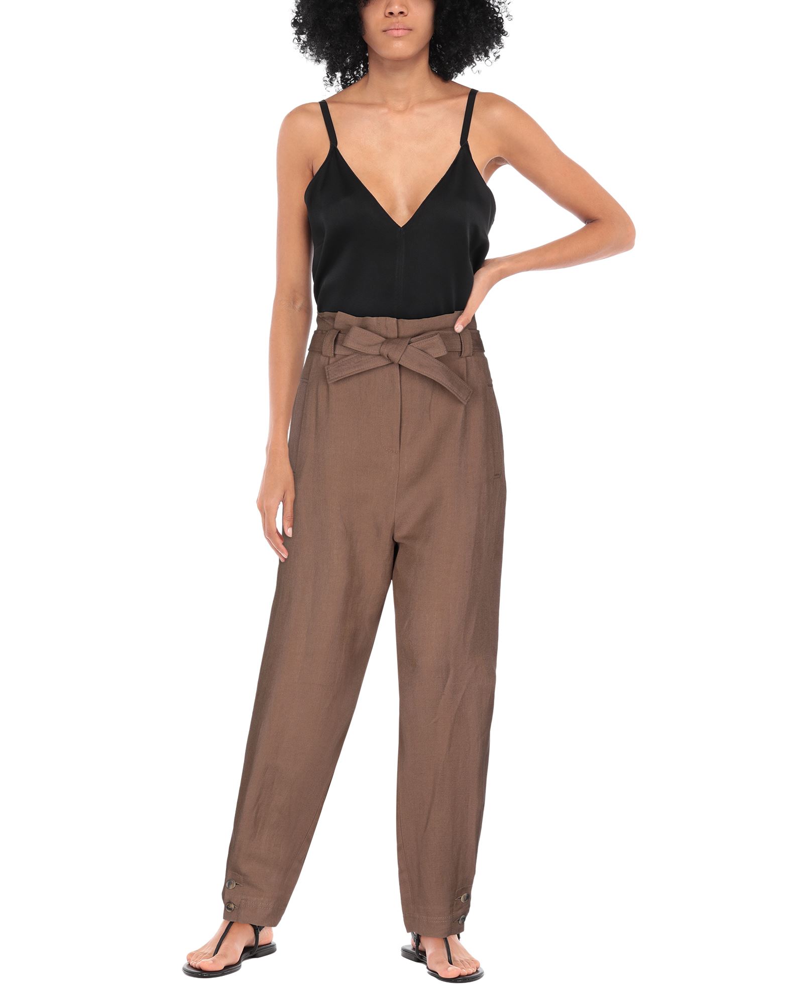 ALBERTA FERRETTI Tapered Linen-Silk Blend Pants