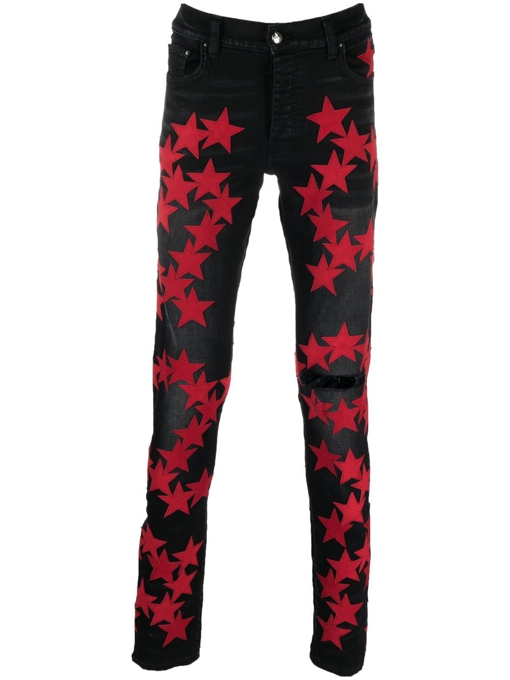 AMIRI AMIRI Star-Appliqué Straight-Leg Jeans
