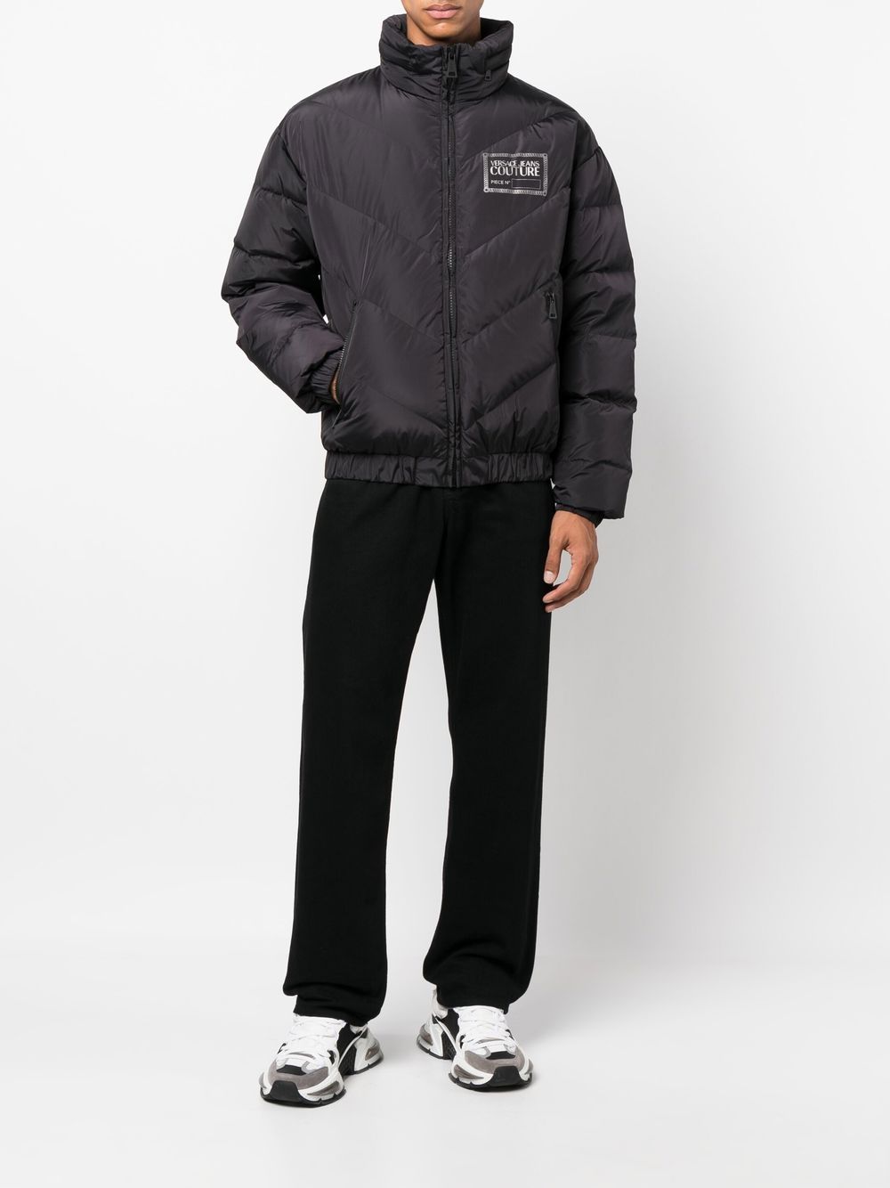 VERSACE Versace Jeans Couture Chest Logo-Print Padded Jacket