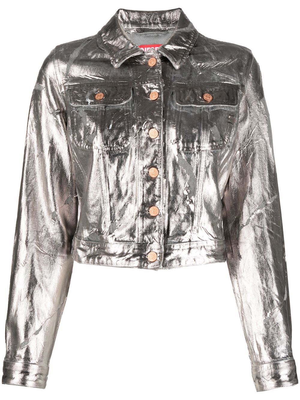 ULLA JOHNSON Ulla Johnson Astrid Foiled Denim Midi Skirt