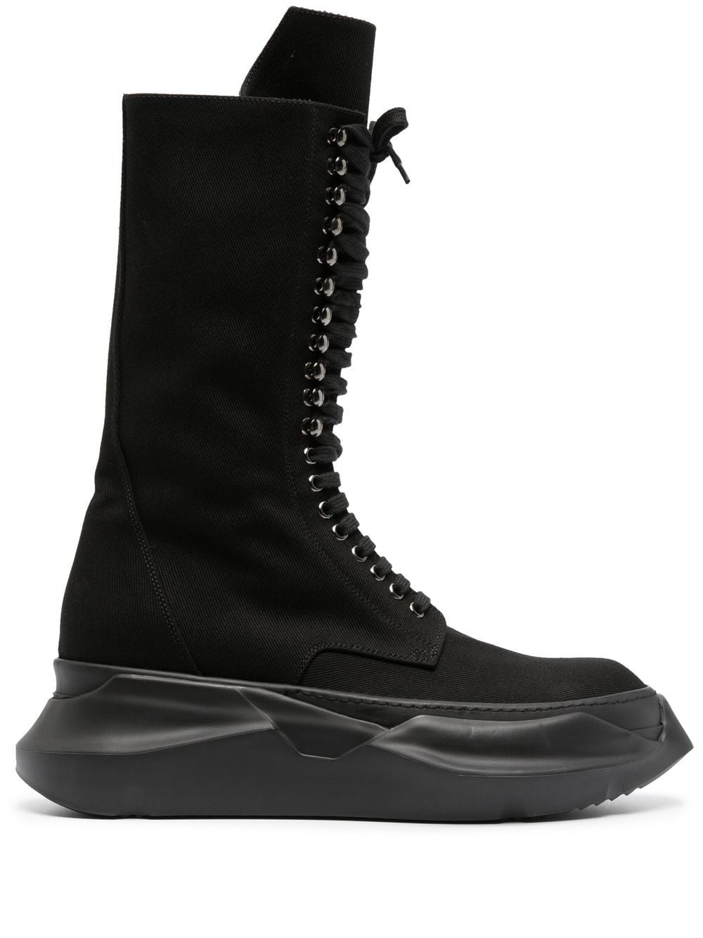 Rick Owens Army Abstract Combat Boots In Black - 67% Off  