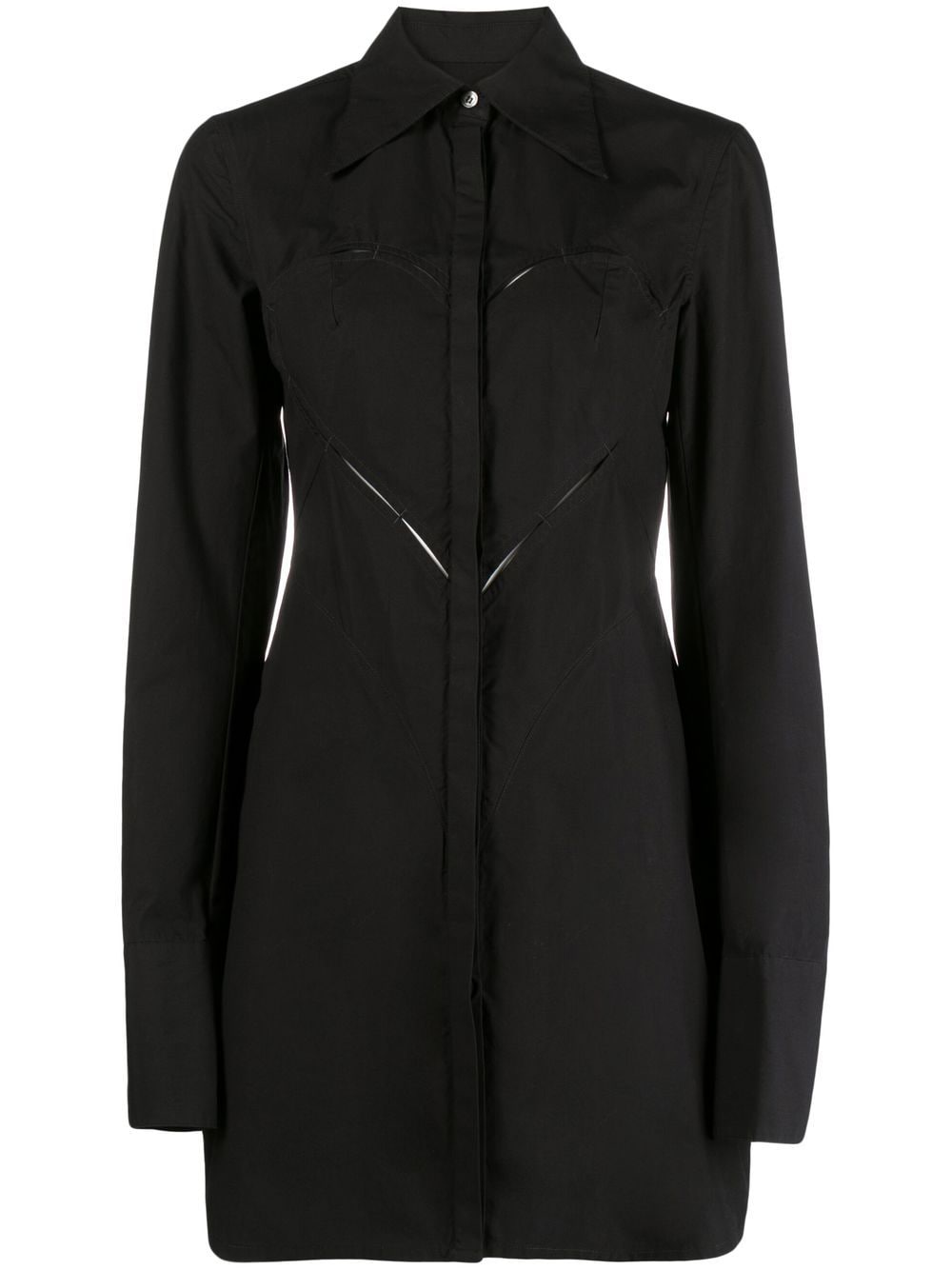 AMBUSH Cut-Out Heart Shirtdress
