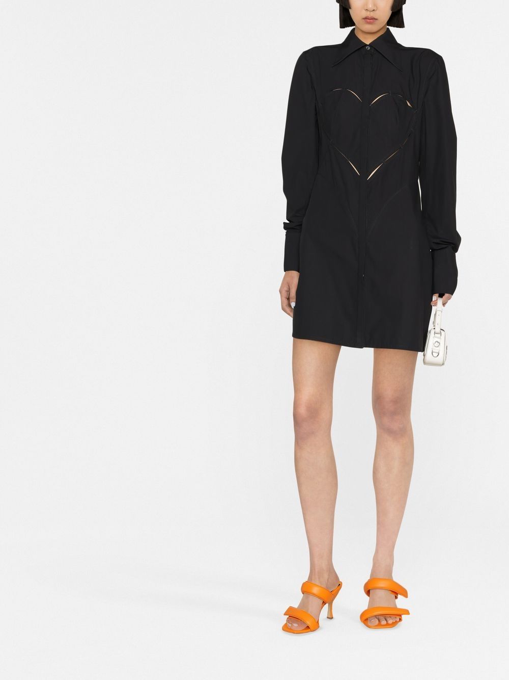 AMBUSH Cut-Out Heart Shirtdress