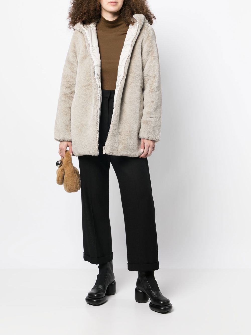 SAVE THE DUCK Reversible Faux-Fur Padded Coat