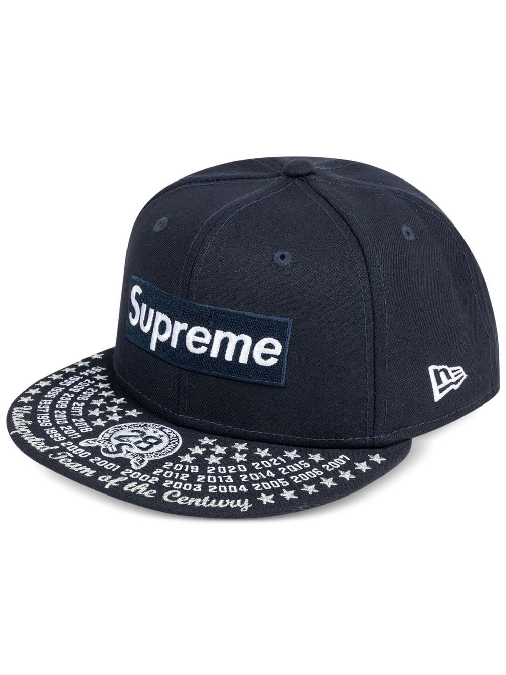 Supreme World Famous Box Logo New Era Cap - White | Editorialist