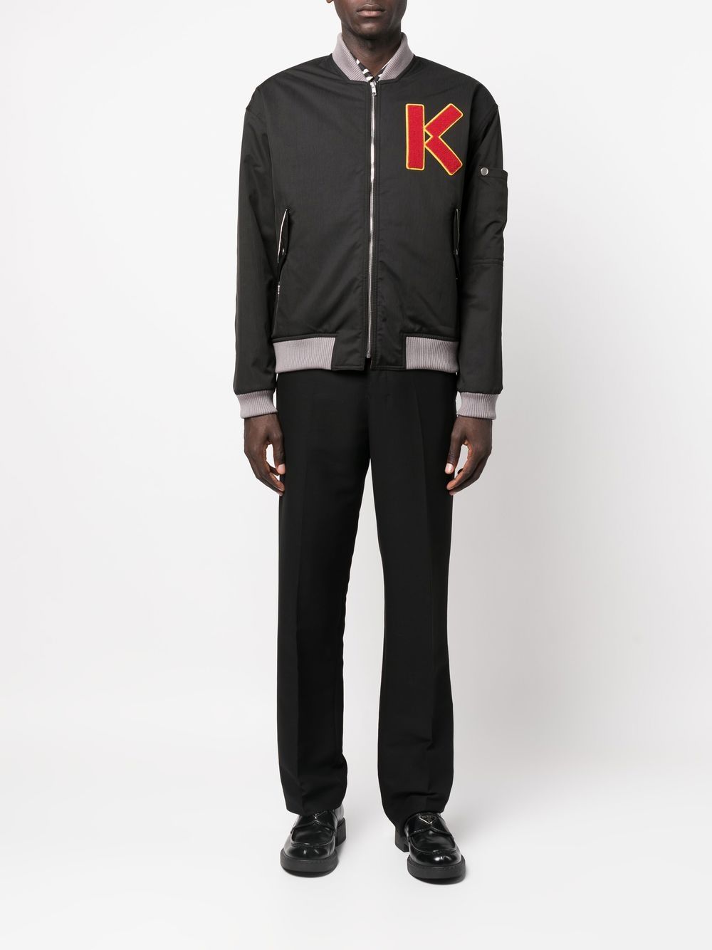 KENZO Kenzo Cotton Embroidered-Logo Bomber Jacket