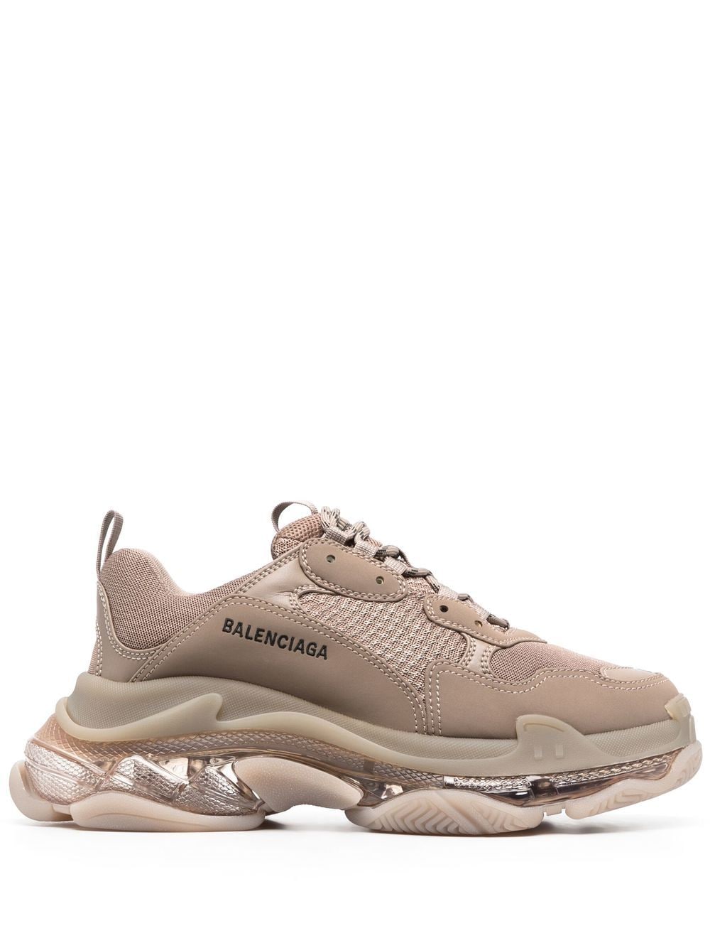 Balenciaga Triple S Lace-Up Sneakers In Brown - 77% Off | Editorialist