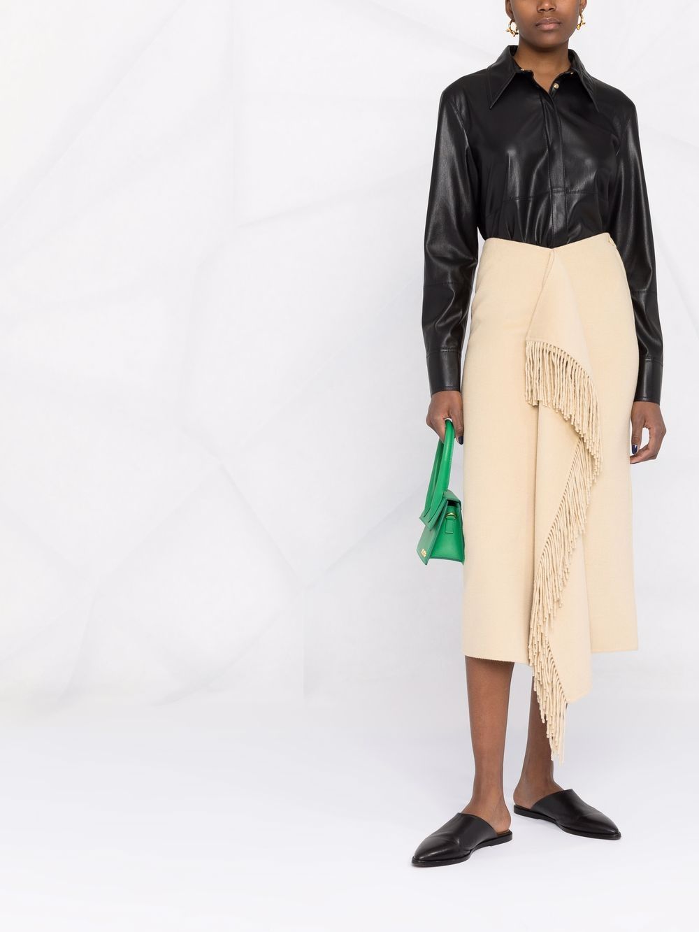 NANUSHKA Nanushka Vegan Leather Long-Sleeve Shirt